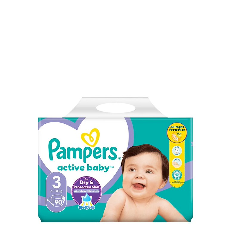 PAMPERS PELENE GIANT PACK AB 3 MIDI 4-9KG 90KOM