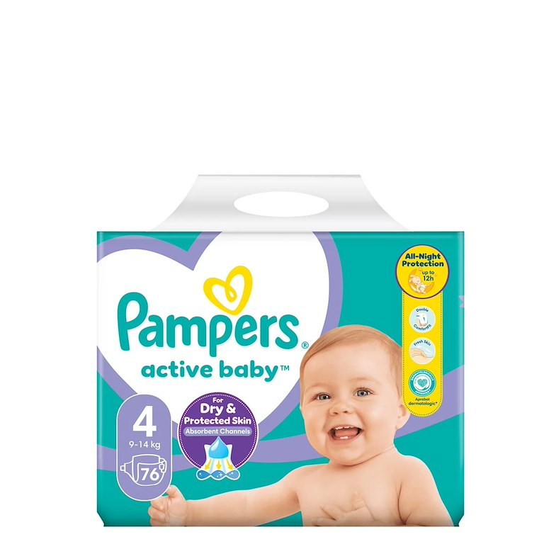 PAMPERS PELENE GIANT PACK AB 4 MAXI 7-14KG 76KOM