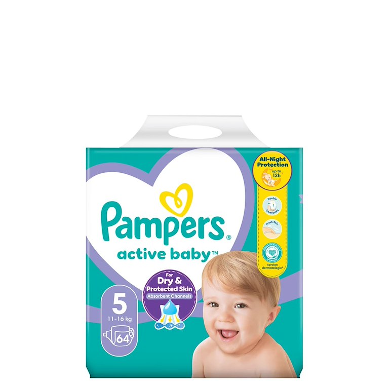 PAMPERS PELENE GIANT PACK AB 5 JUNIOR 11-18KG 64KOM