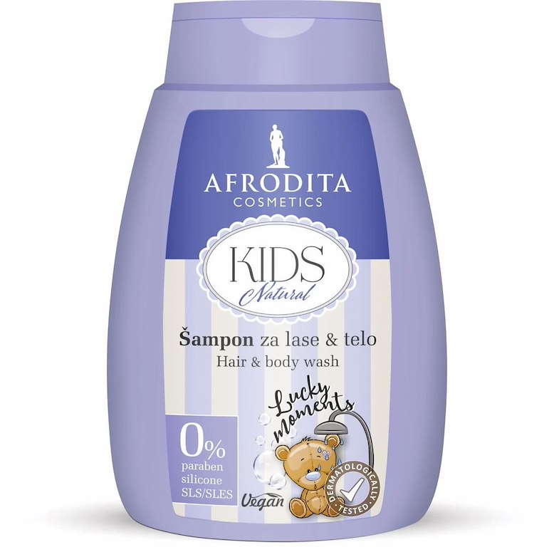 AFRODITA KIDS NATURAL ŠAMPON ZA KOSU I TELO 200ML