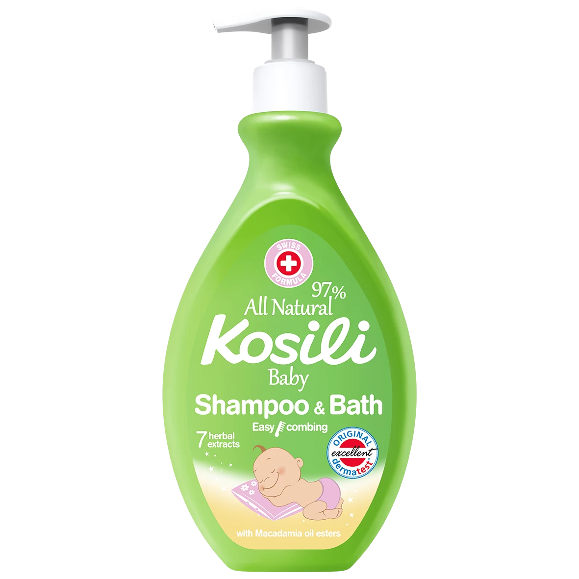 KOSILI ŠAMPON I KUPKA 400ML NATURAL ZELENI SA PUMPICOM