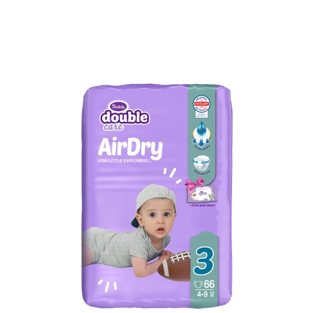 VIOLETA PELENE DOUBLE CARE AIR 3 DRY 4-9KG 66KOM