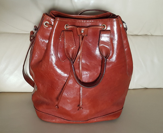 Vintage Astor Bucket leather bag, original