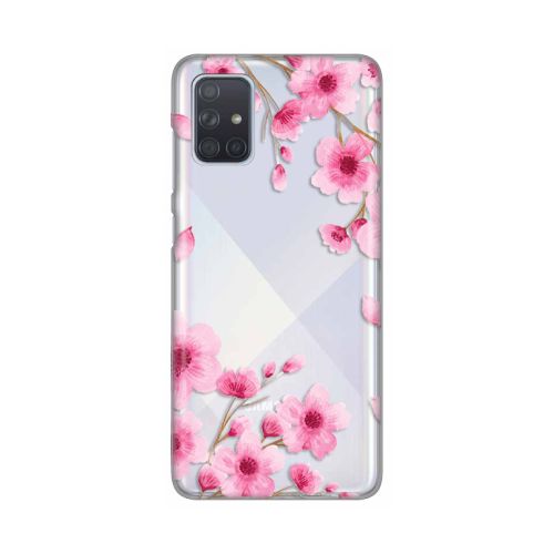 Silikonska futrola - maska print Skin za Samsung A715F Galaxy A71 Rose flowers