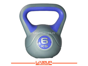 LiveUp Kettlebell (Rusko zvono) 6 kg plastični - LS2047