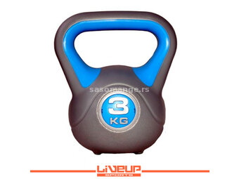 LiveUp Kettlebell (Rusko zvono) 3 kg plastični - LS2047