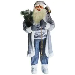 Deda Mraz sivi sa vrećom 150cm Deco Santa