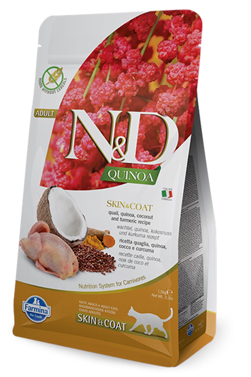 N&D CAT QUINOA SKIN&COAT QUAIL&COCONUT