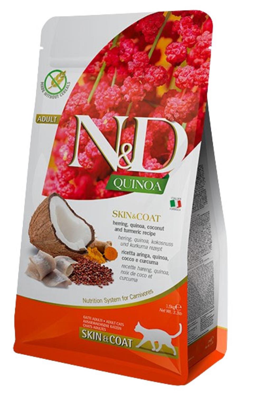 N&D Cat Quinoa Skin&Coat Herring&Coconut