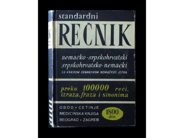 Standardni Recnik Nemacko-Srpsko Hrvatski-Branislav G.