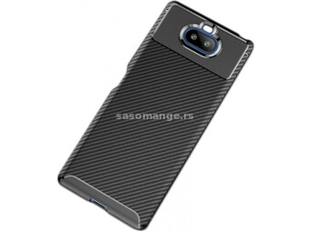 MCTK74-IPHONE 11 Pro Max Futrola Carbon Fiber Silicone Black