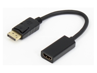 Adapter DisplayPort 1.4(M) - HDMI 2.0(F) kabl 20cm crni