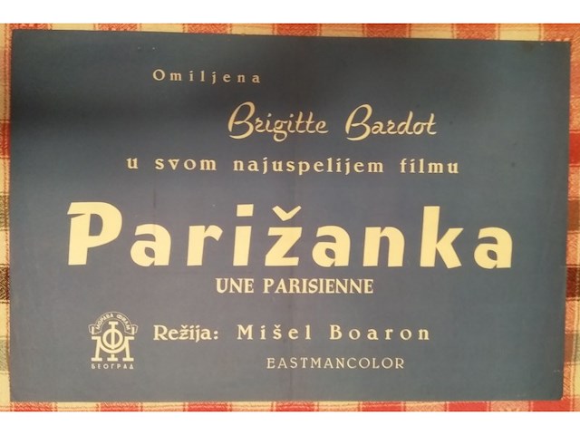 mini plakat PARIŽANKA (Brigitte Bardot)