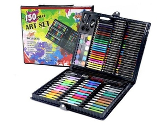 Set za crtanje i slikanje flomastera i bojica od 150 delova