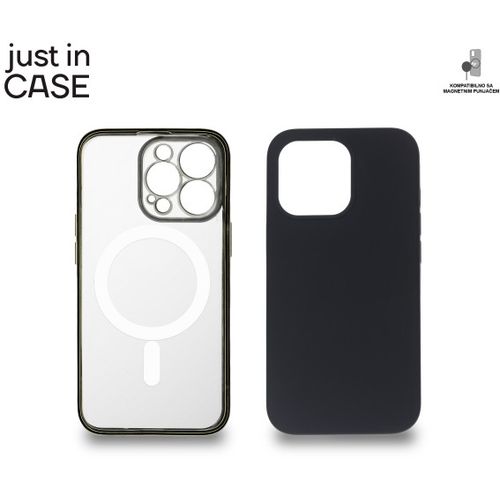 2u1 Extra case MAG MIX PLUS paket CRNI za iPhone 13 Pro
