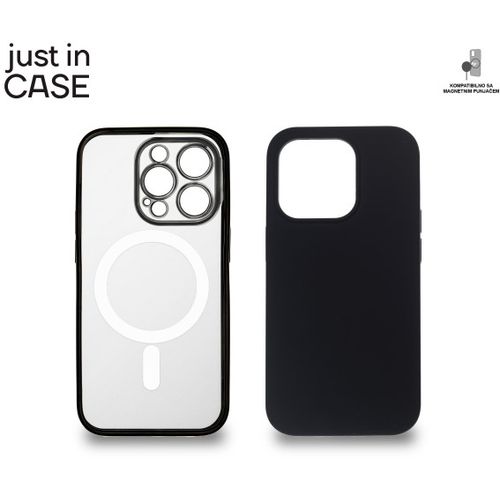 2u1 Extra case MAG MIX PLUS paket CRNI za iPhone 14 Pro