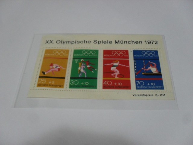 XX.OLYMPISCHE SPIELE MUNCHEN 1972.