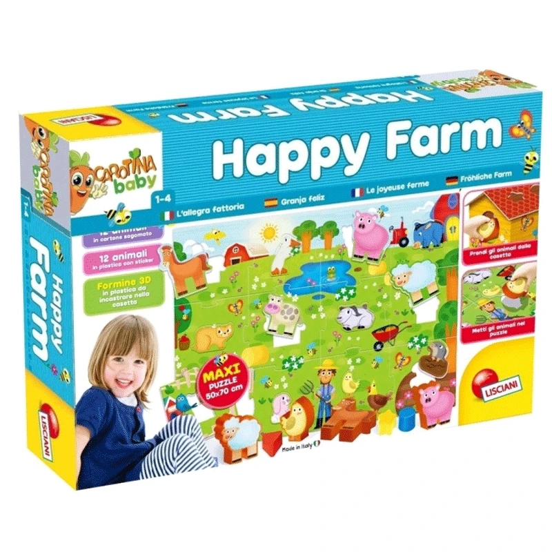 Carotina edukativna igra za decu Happy Farm Lisciani