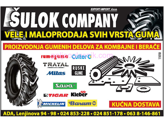 SULOK COMPANY - VELE I MALOPRODAJA SVIH VRSTA GUMA