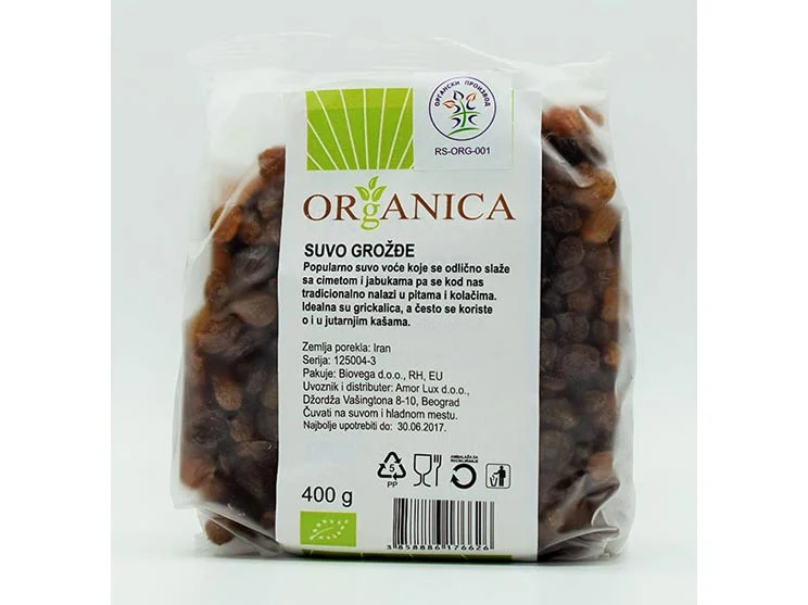 Organsko Suvo Grožđe Organica 400g