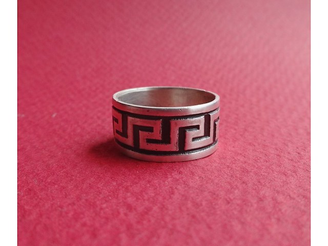 prsten sa grčkim motivom od 925 srebra 6,60gr