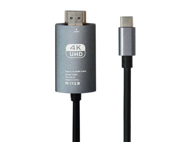 3G (98333) kabl TIP C (muški) na HDMI (muški) 4K 60 Hz 3m sivi