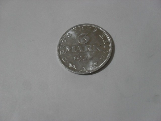 3 MARK 1922. A