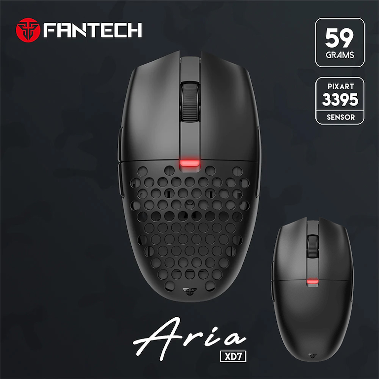 Mis Wireless Gaming Fantech XD7 Aria crni