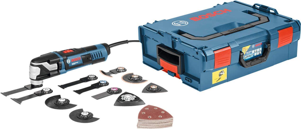 Višenamenski alat – renovator Bosch GOP 55-36 + set alata + L-Boxx, 550W, 0601231101
