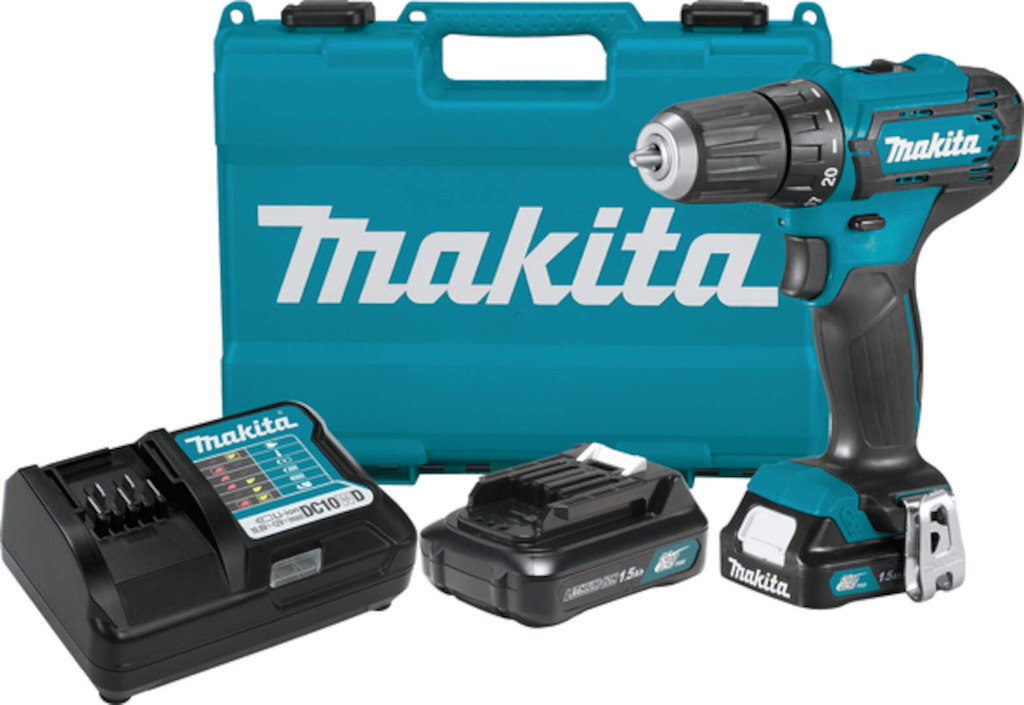 Akumulatorska bušilica – odvijač Makita DF333DWYE, 12V, 2×1.5 Ah