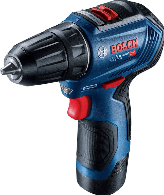 Akumulatorska bušilica – odvrtač Bosch GSR 12V-30, 2×2.0 Ah, 06019G9000