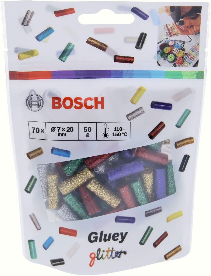 Gluey štapići lepka šljokice mešani Bosch 2608002006