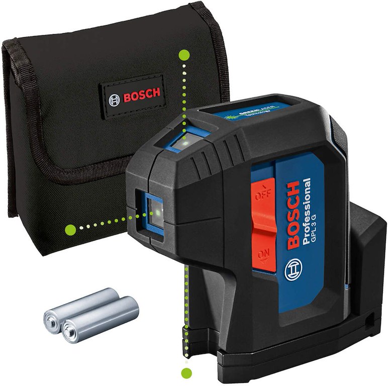 Bosch GPL 3 G laser za tačke 30m – zeleni zrak, 0601066N00