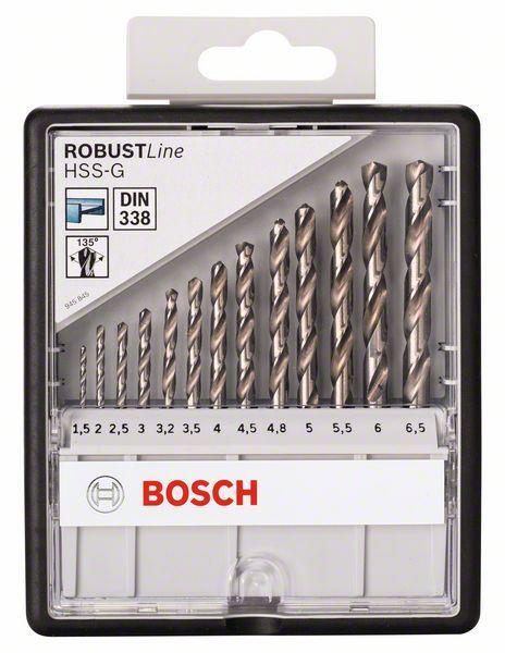 13-delni Robust Line set burgija za metal HSS-G, 135° Bosch 2607010538