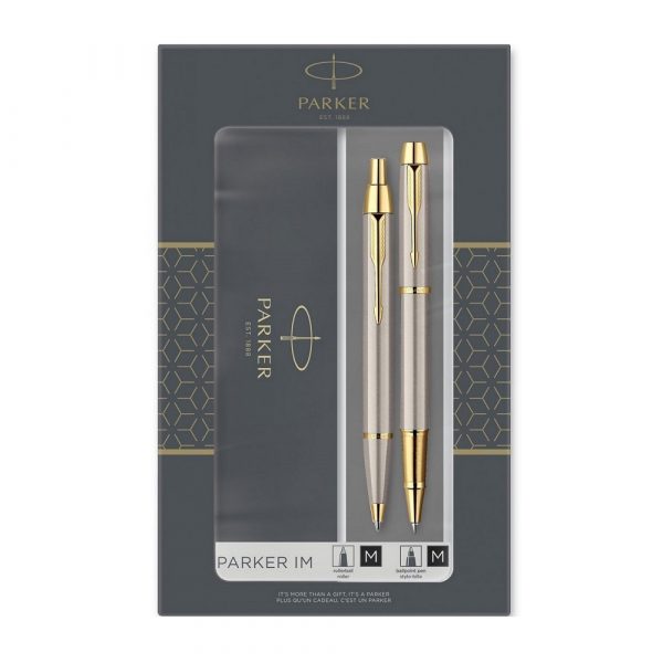 Parker poklon SET IM Brushed Metal GT – Hemijska olovka + Roler