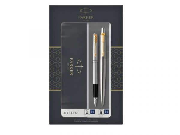 PARKER set Hemijska olovka+Naliv pero JOTTER SS GT