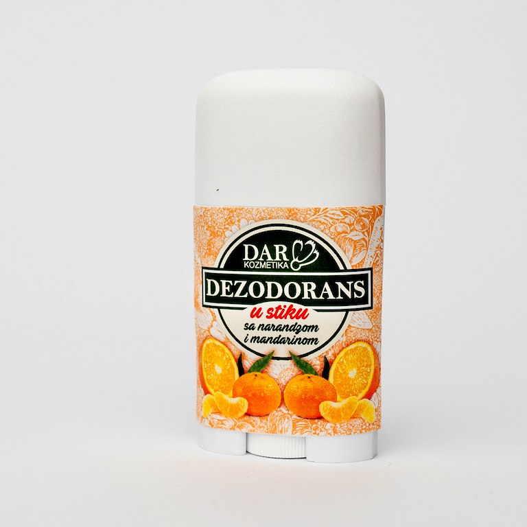 Prirodni dar dezodorans u stiku – narandža i mandarina