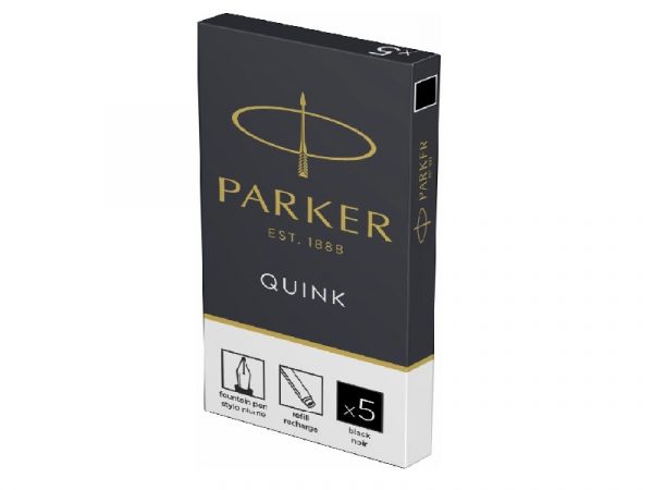 PARKER patrone QUINK Perm. Black 1/5 BL