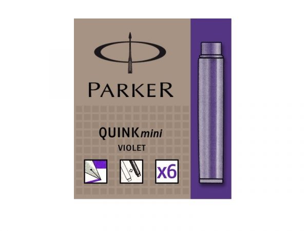 PARKER patrone mini QUINK purpur 1/6