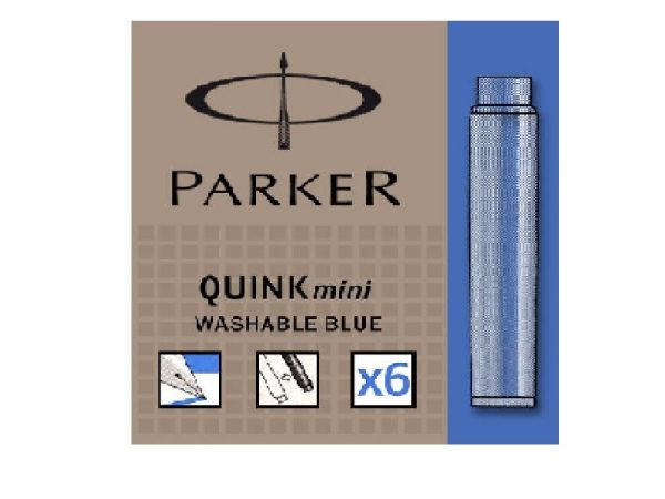 PARKER patrone mini QUINK blue 1/6