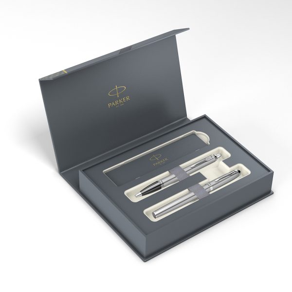 Parker poklon SET IM Stainless Steel CT – Hemijska olovka + Roler