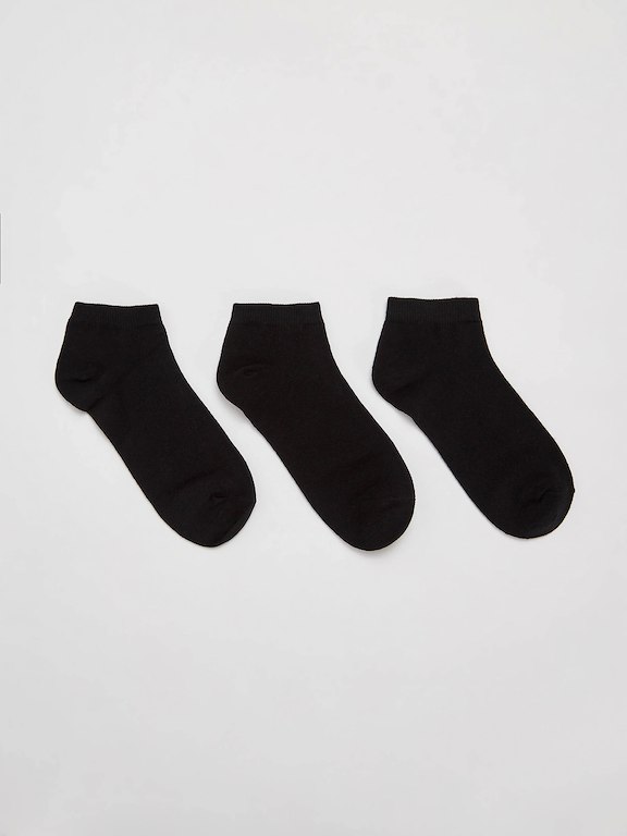 Pakovanje 3 para kratkih čarapa Crna