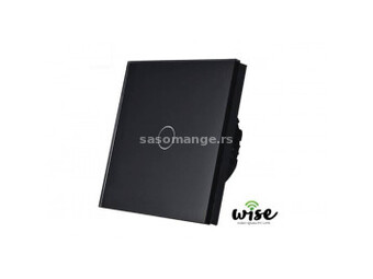 Wifi + RF prekidac (naizmenicni) stakleni panel, 1 taster crni WPRF003