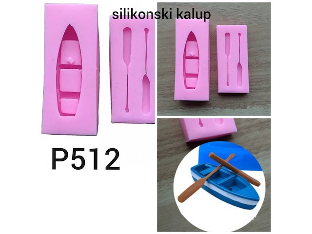 #*P512- Silikonski kalup3d,čamac/kom