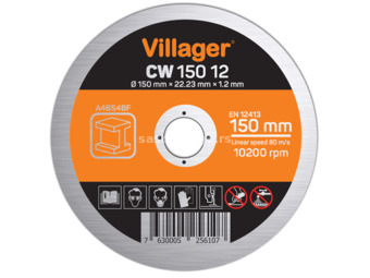 VILLAGER Rezna ploča za metal CW15012 Rezna ploča 150mm 22.23mm