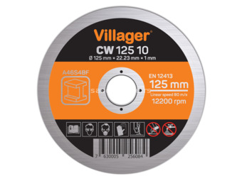 VILLAGER Rezna ploča za metal CW 125 10 Rezna ploča 125mm 22.23mm