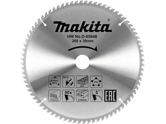 Makita TCT list kružne testere za aluminijum 216/30mm 80 zuba D-65626