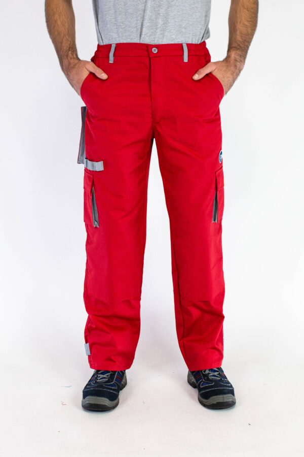 Radne pantalone WORK E-1 – Crvene