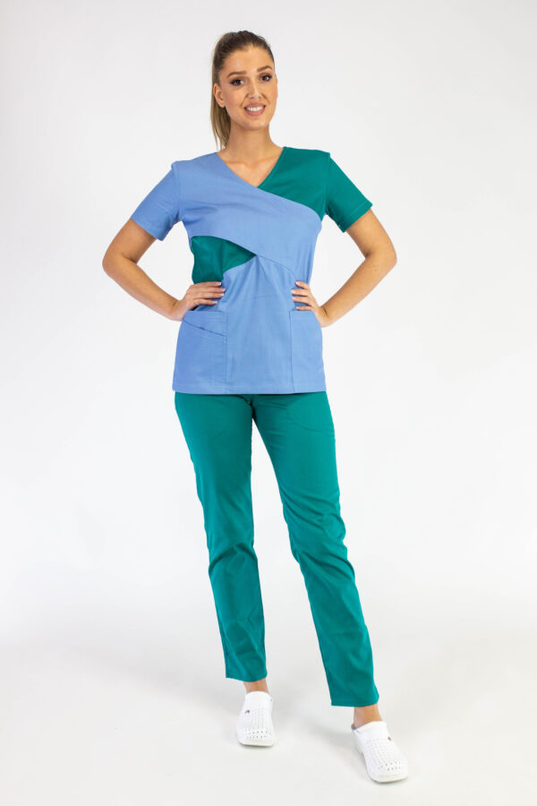 Medicinska uniforma ženska MEDIC M-3 Plavo / Zelena