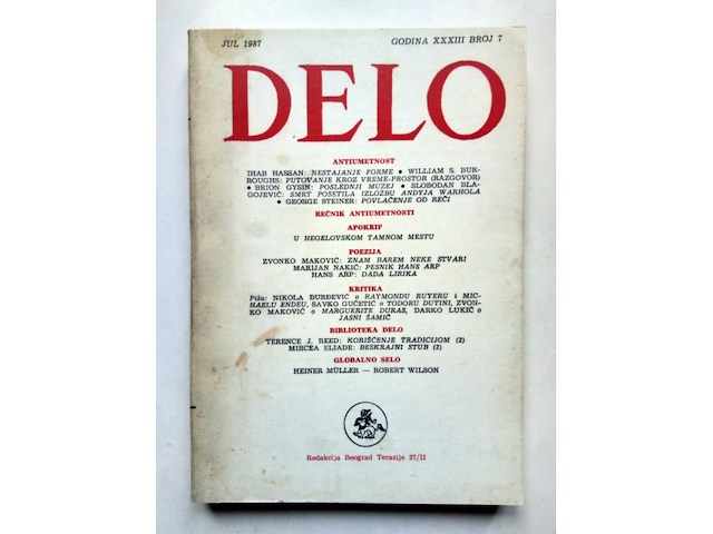 DELO - Antiumetnost (jul, 1987)